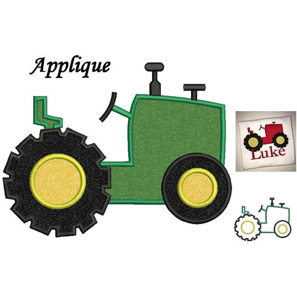 Tractor Applique - Etsy