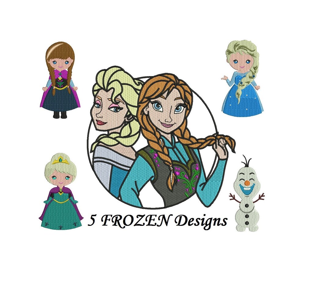 Frozen Embroidery Design - Set of 5 Instant Download - Etsy