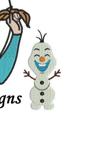 Frozen Embroidery Design Set of 5 Instant Download | Etsy