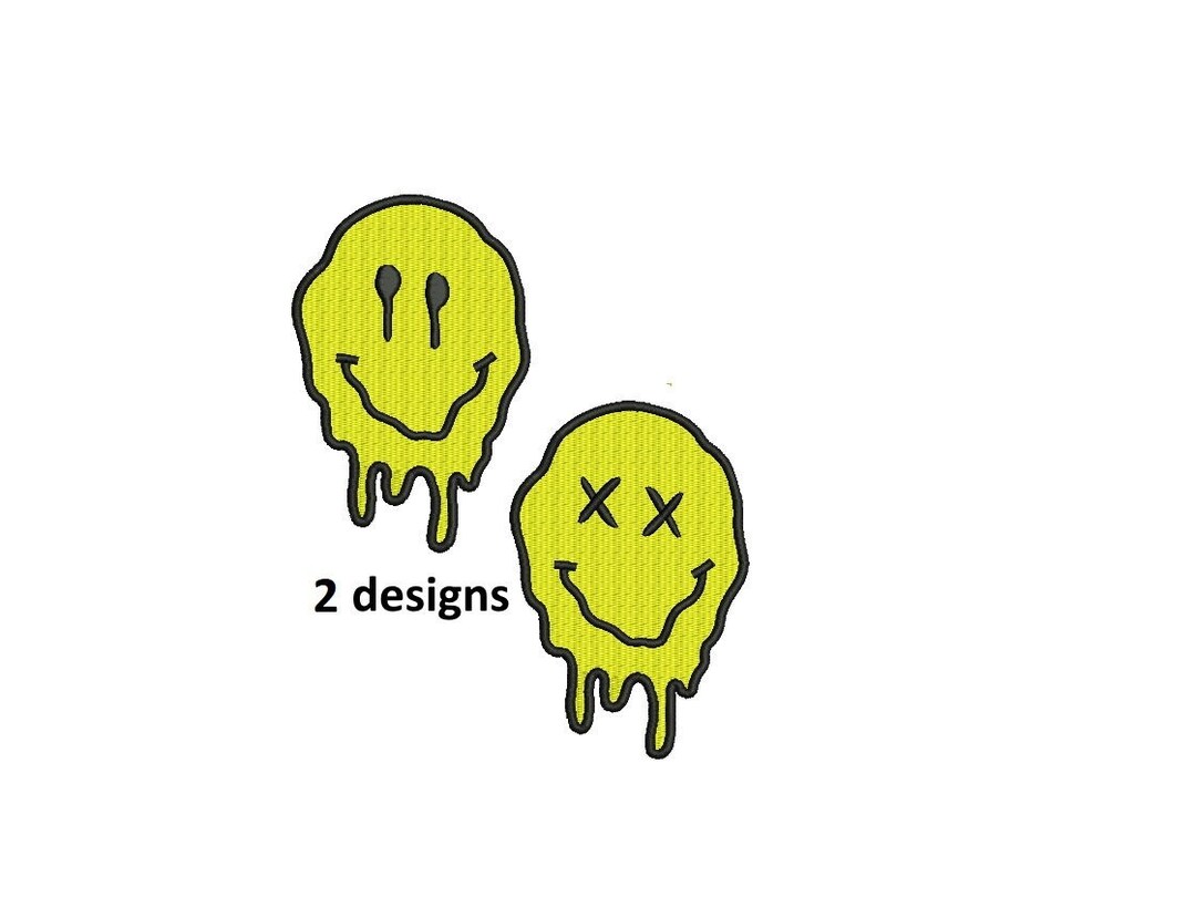 Smiley Embroidery Design - 2 Designs Smiley Face Embroidery Instant ...