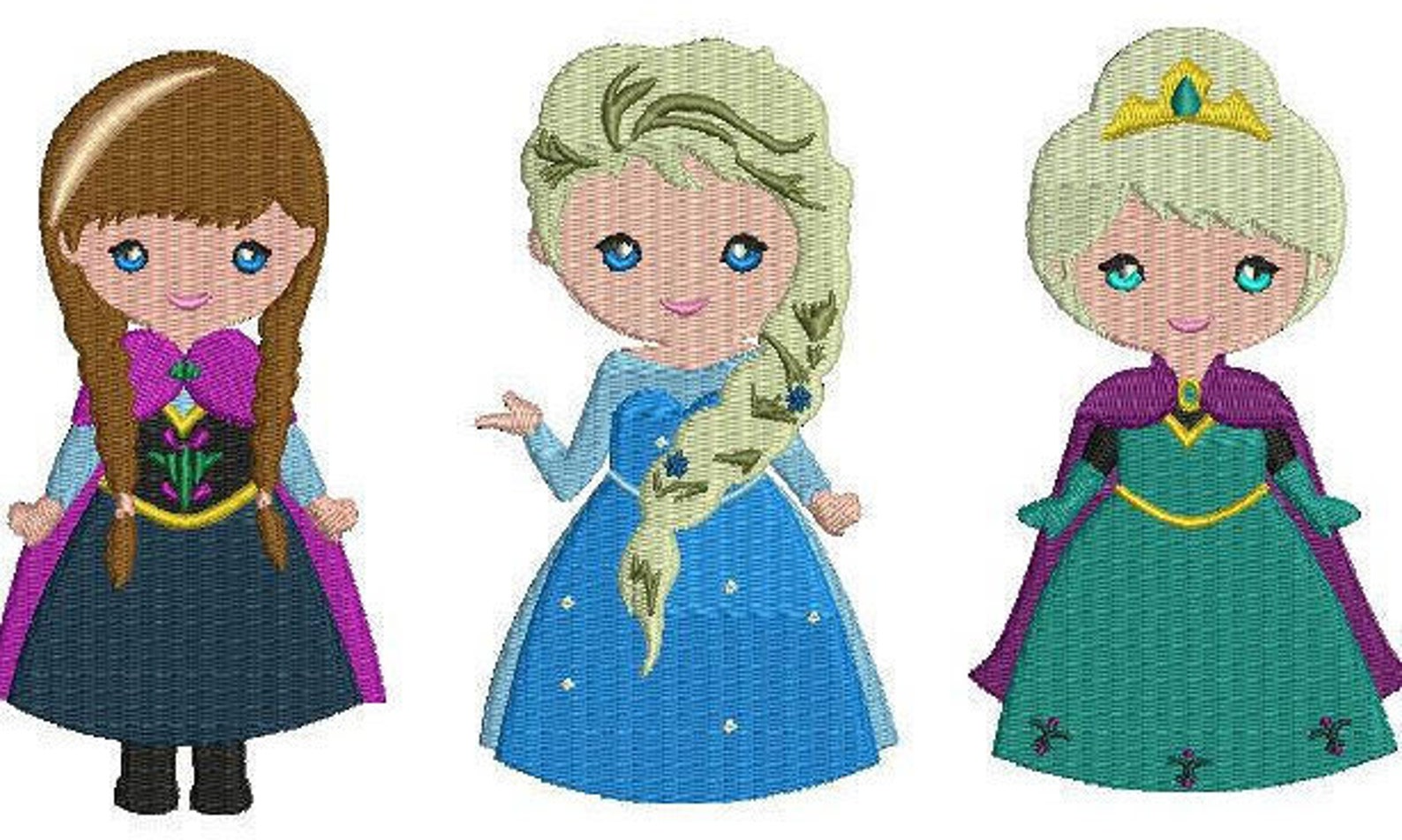 Frozen Embroidery Design Set of 5 Instant Download | Etsy