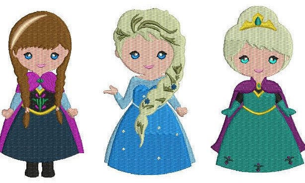 Frozen Embroidery Design Set of 5 Instant Download - Etsy