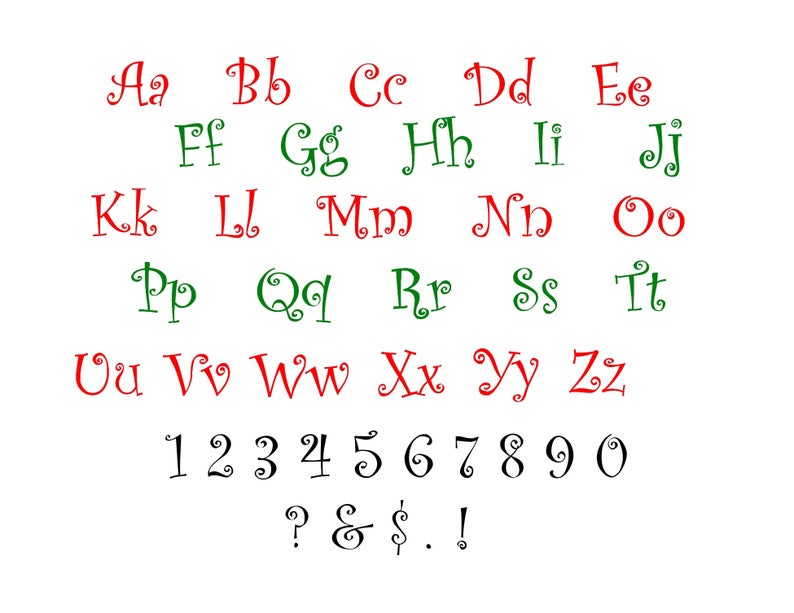Christmas Font SVG - Christmas Svg Font Alphabet Letters Cut Files for ...
