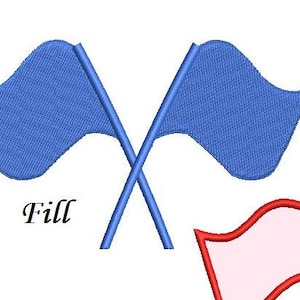 Color Guard Crossed Flags Embroidery Design - Applique + Fill Designs ...