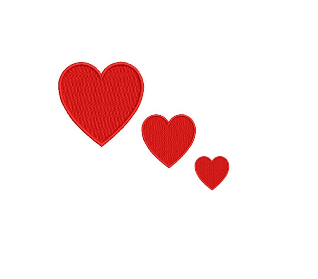 Heart Embroidery Design - 3 Sizes Instant Download - Etsy