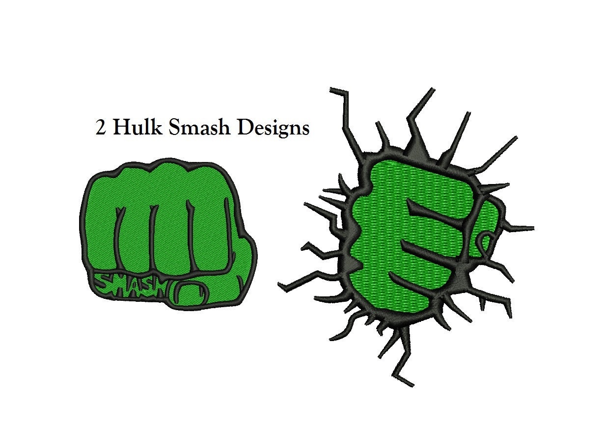 Hulk Embroidery Design 3 Designs Instant Download the - Etsy