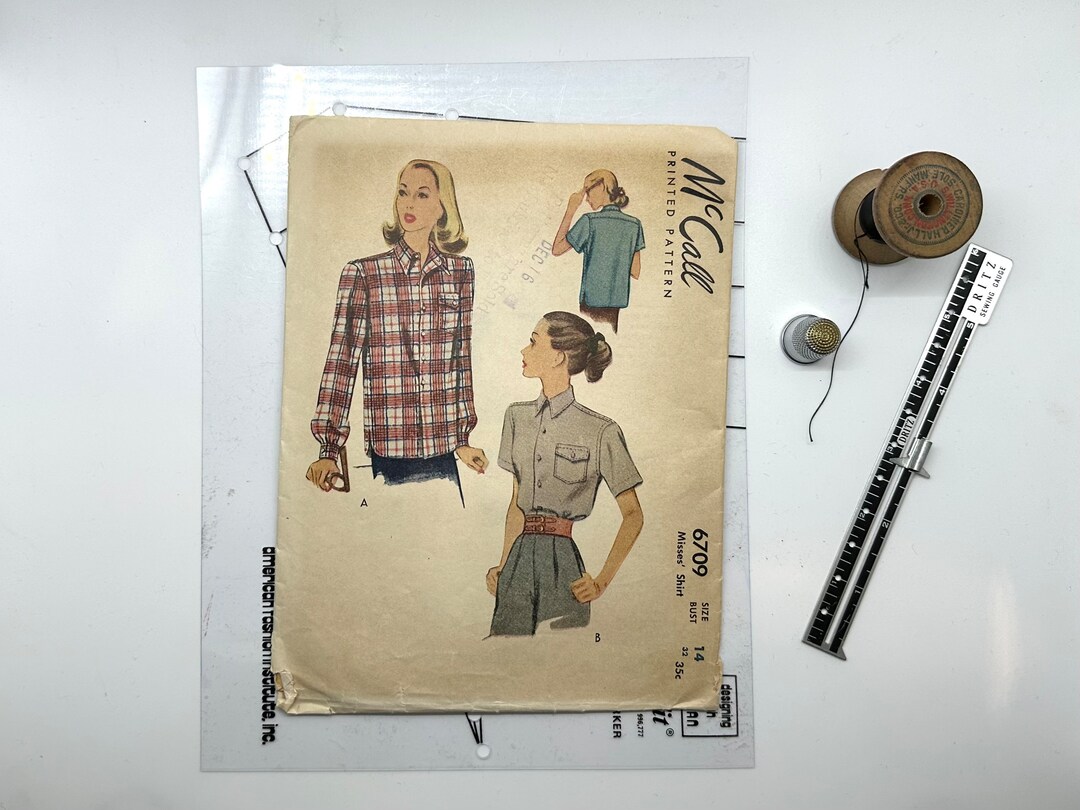 Mccall's 6709 Vintage 40s Uncut Sewing Pattern, Size 12 | 1940s Misses ...