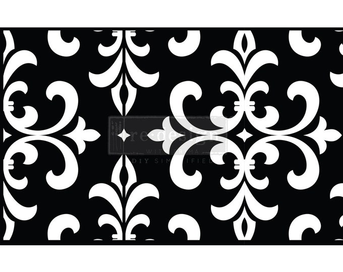 Modern Damask, Stick and Style Stencil, Sticky Stencil, Reuseable ...