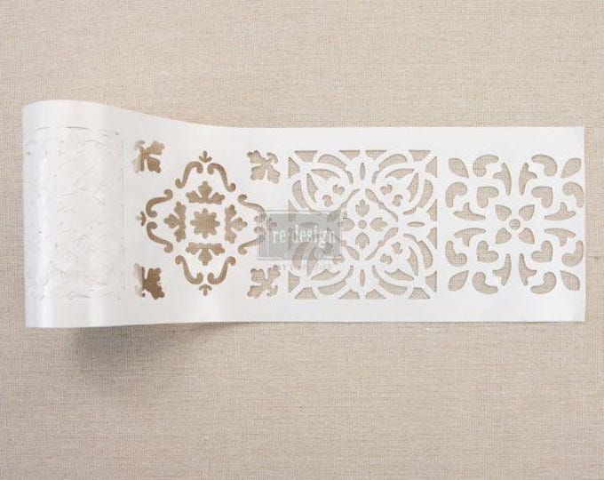Casa Blanca Tile, Stick and Style Stencil, Sticky Stencil, Reuseable ...