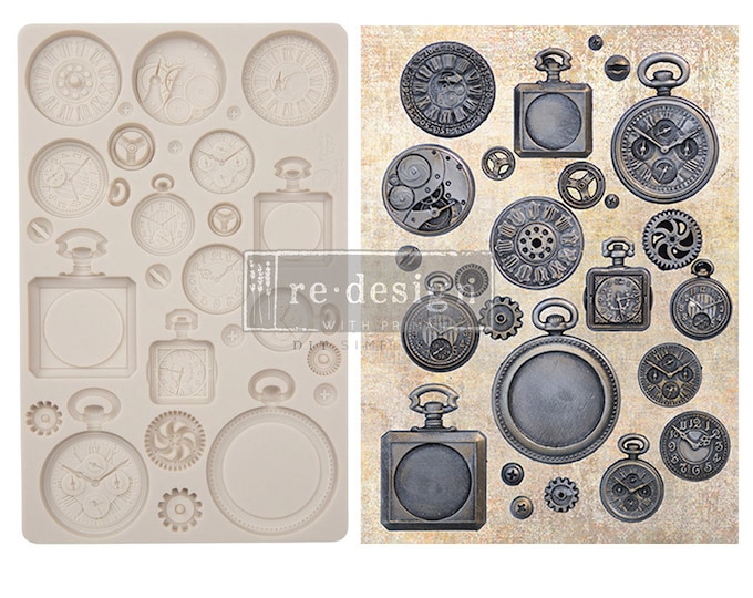 Pocket Watches, Finnabair Decor Mould, 3D Silicone Mold, Clay Mold ...