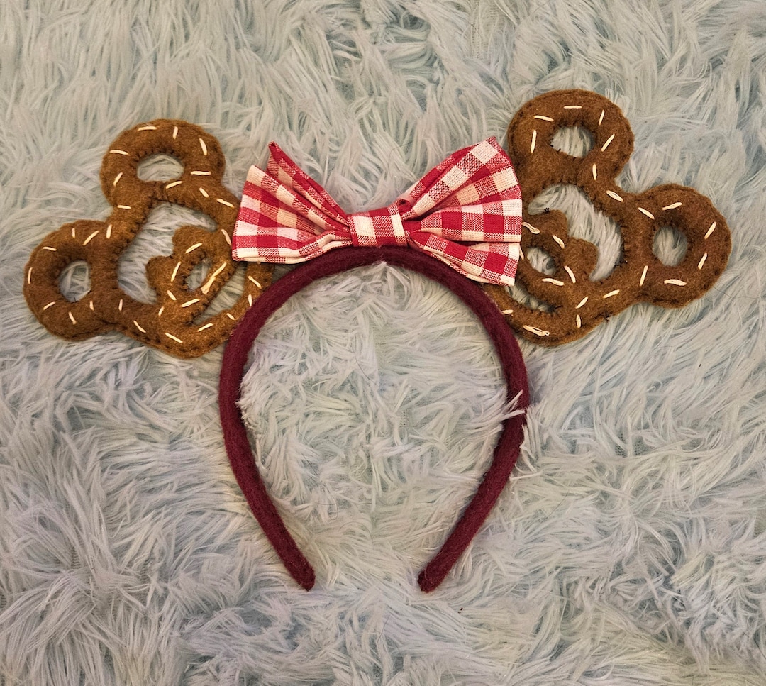 Mickey Salted Pretzel Disneyland Snack Minnie Mouse Ears Headband ...