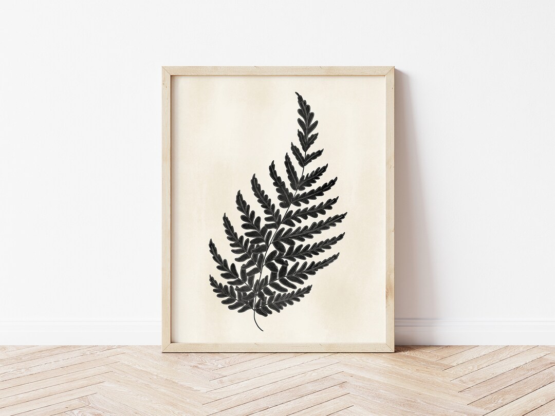 Fern Botanical Print, Modern Farmhouse Wall Art, Fern Print Large, Fern ...