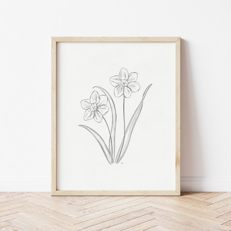 Flower Drawing - Etsy