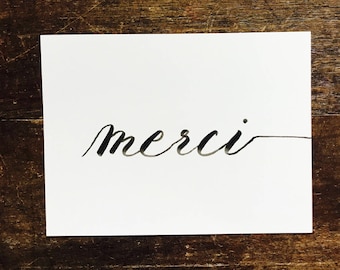 Cursive thank you | Etsy