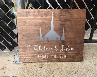 Temple Wood Sign | Etsy