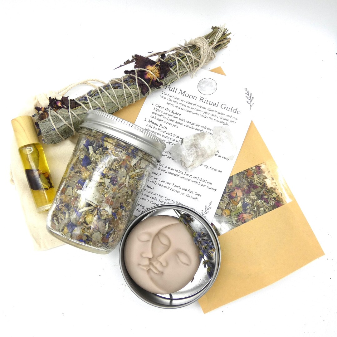 Full Moon Ritual Set | Self-care Gift Set | Full Moon Magic - Etsy