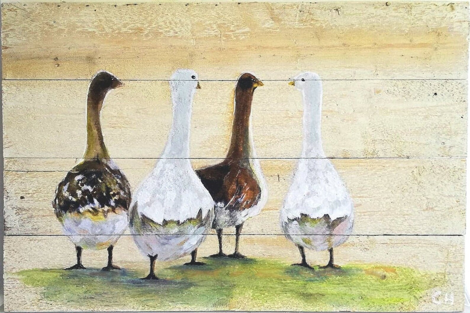Geese, Goose Original Print, Various Sizes, in Border. Country Living ...