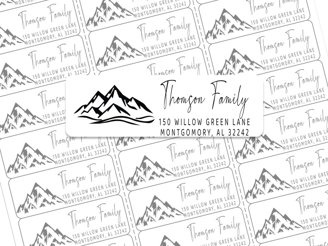 Mountain Address Labels for Envelopes, Personalized Address Labels ...