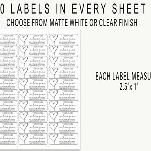 Heart Return Address Labels for Envelopes, Personalized Address Labels ...