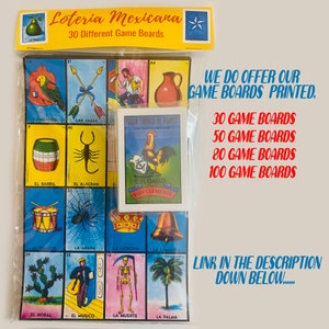 30 Loteria Cards4x4 Game Boards Digital File Instant | Etsy