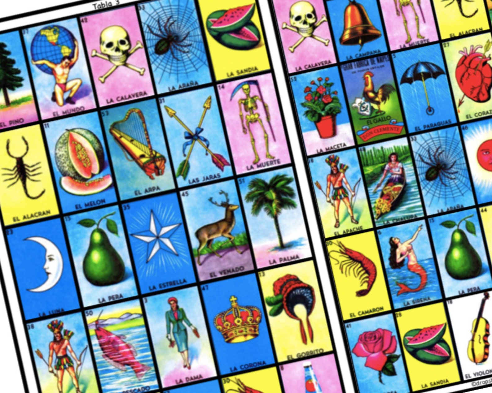 80 Loteria Cards 5x5 Game Boards Digital File Instant | Etsy