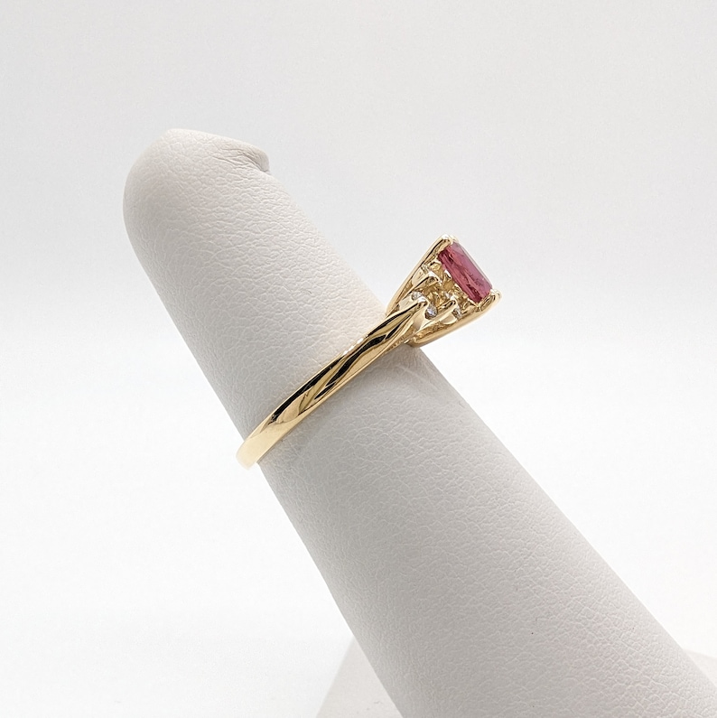14K Yellow Gold 5/8 CT Ruby & 1/5 TCW Diamond Accent Ring Size 4.5 ...