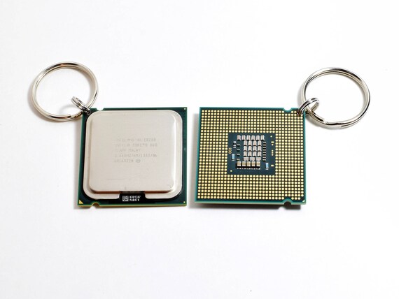 CPU Processor Keychain Intel Core 2 Duo Graduation | Etsy