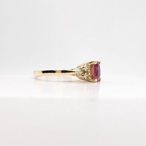 14K Yellow Gold 5/8 CT Ruby & 1/5 TCW Diamond Accent Ring Size 4.5 ...