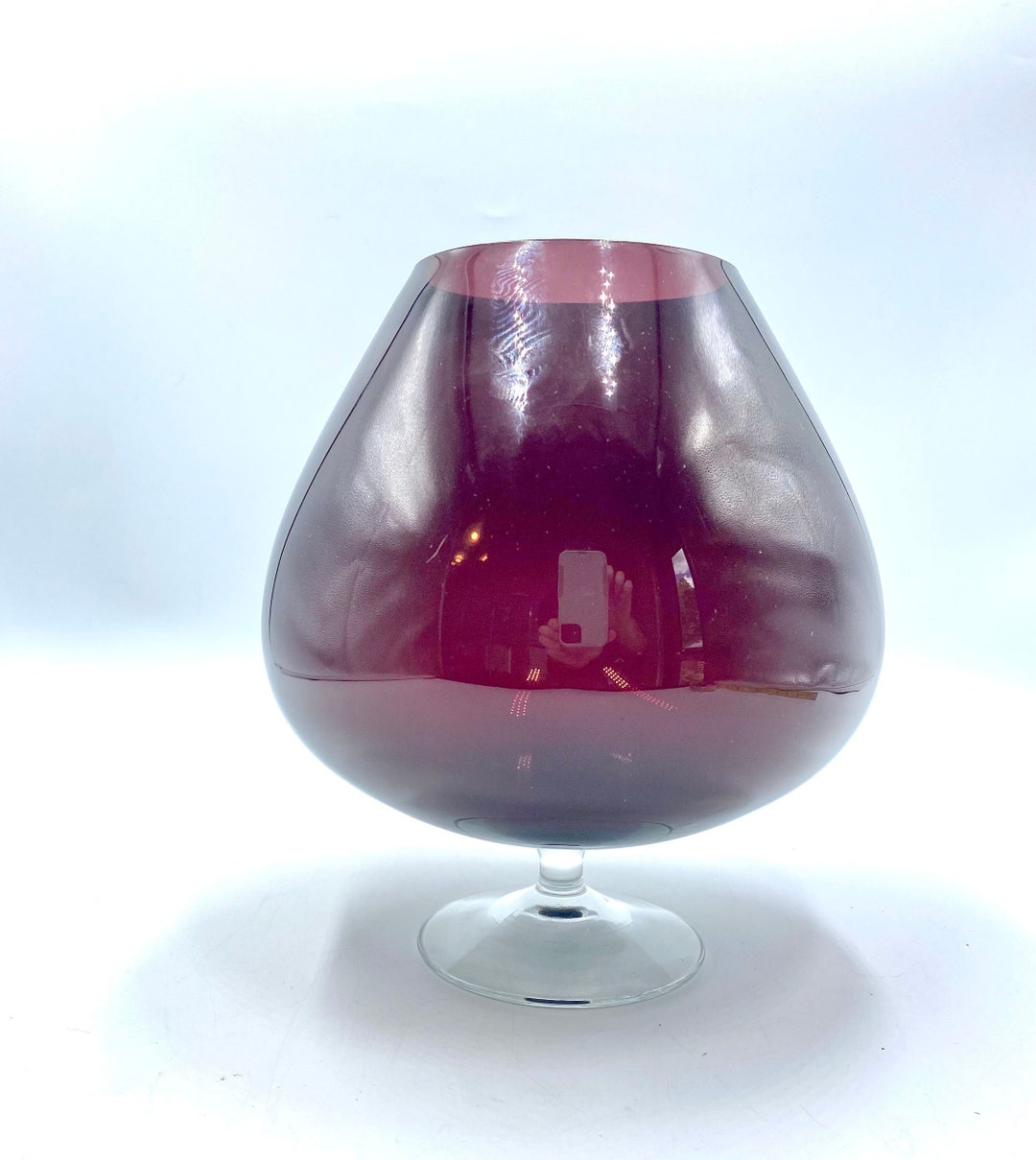 Vintage Italian Amethyst Glass Brandy Snifter, MCM Mid Century Purple ...