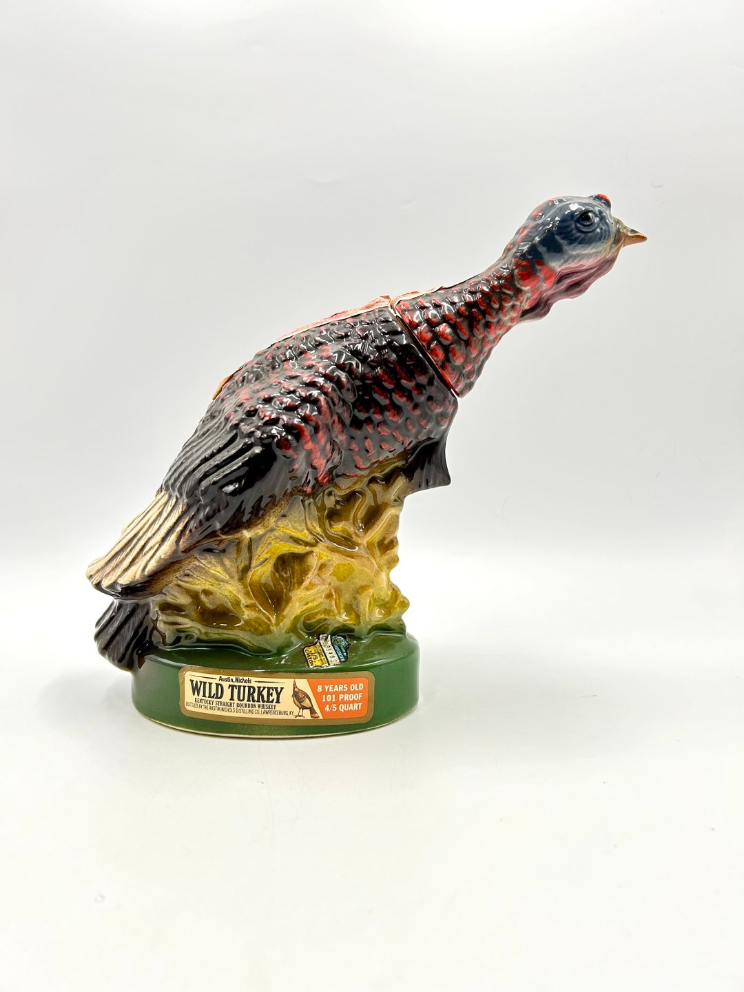 Vintage Wild Turkey Decanter, Austin Nichols No. 7, Red Gray ...