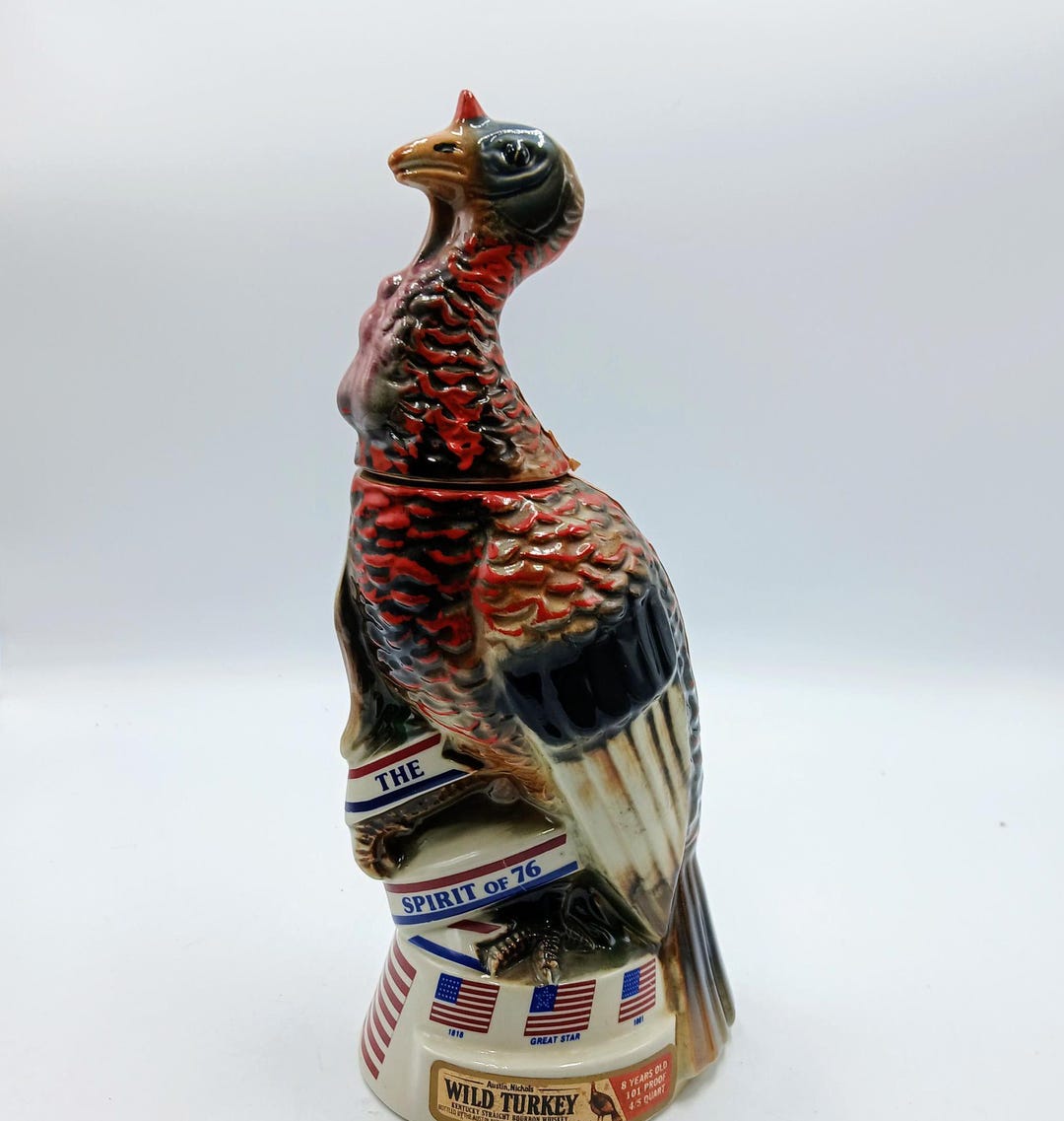 Vintage Wild Turkey Decanter, Austin Nichols "spirit of '76" No. 5, Red ...
