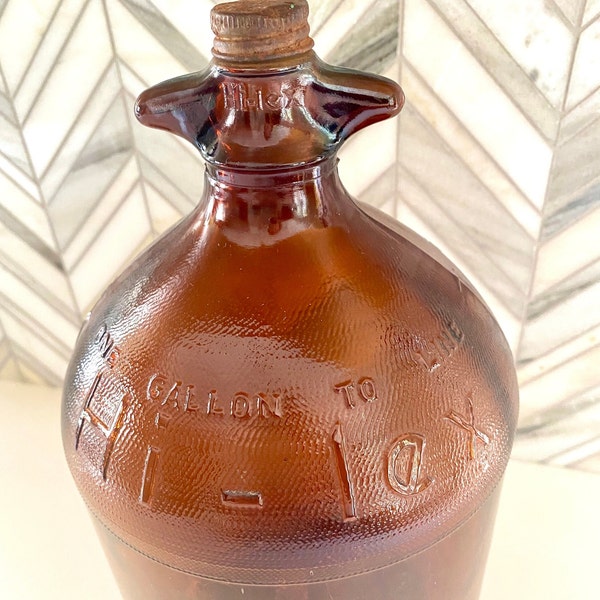 Antique Brown Glass Bottle - Etsy