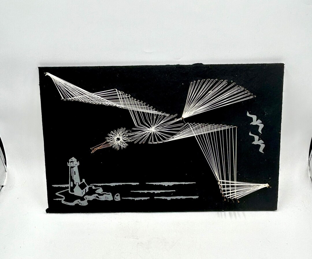 Vintage Retro Fantastic String Art Seagull Wall Hanging IOB, in ...