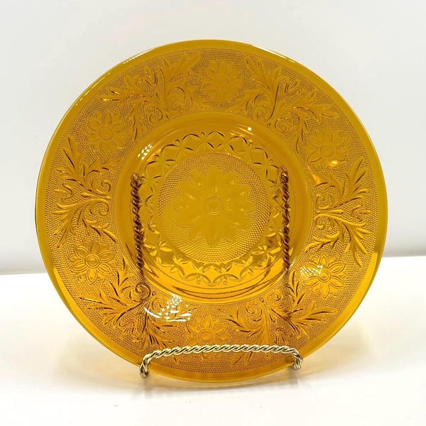 Amber Glass Plates - Etsy