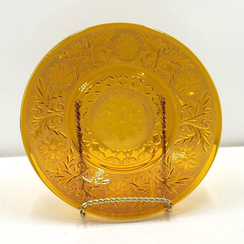 Amber Glass Plates - Etsy