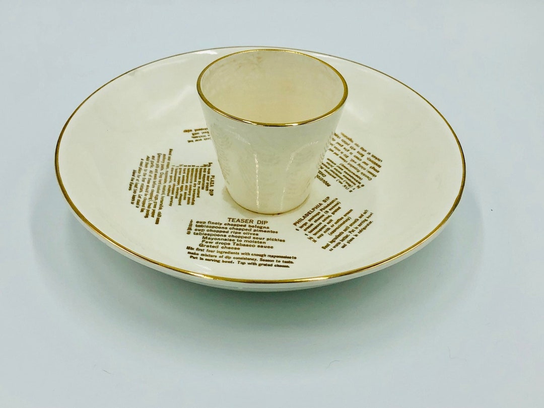 Vintage Cardinal China Company Chip and Dip Recipe Bowl, Serving Dish ...