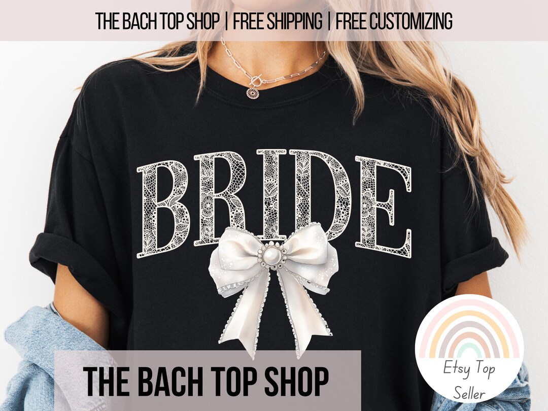 Custom Print Bride Shirt for Bride to Be Bridal Party Gift Mrs Shirt ...