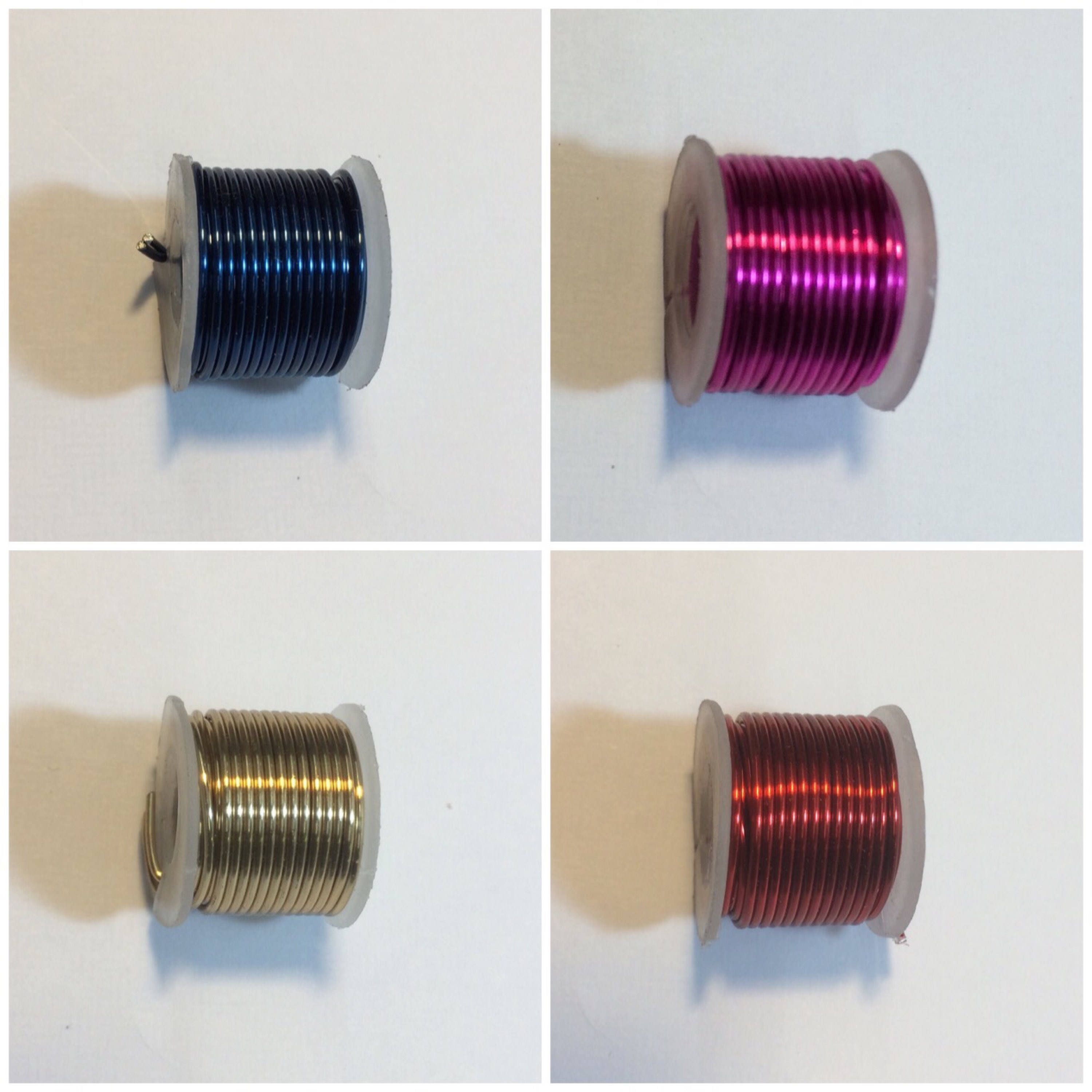 12 reels 1.00mm ASSORTED coloured ALUMINIUM WIRES - Etsy.de