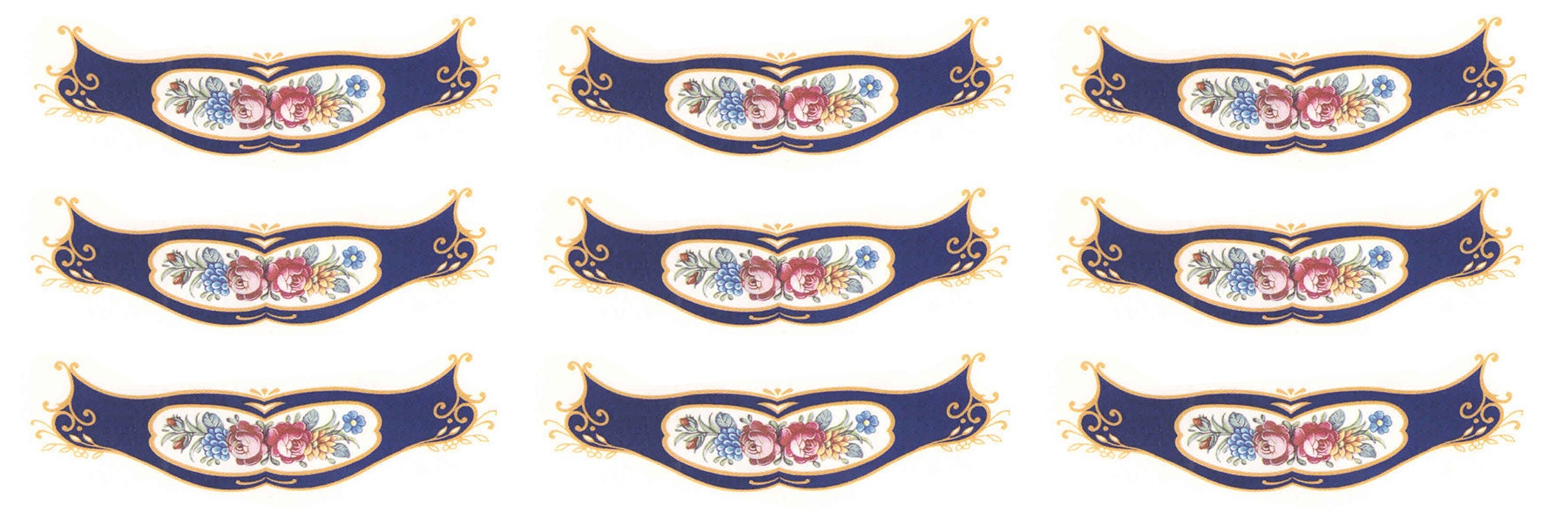 Craft Supplies & Tools Pattern 70340A3 scenes a. Ceramic decals 8 pcs x ...