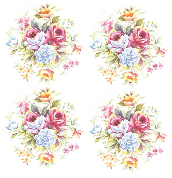 4 Pcs X 13 Cm. Ceramic Decals. Pattern 70096A/2 Scenes A - Etsy