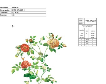 Ceramic decals Pattern 70508B1 scenes b. 3 pcs x 14,5 cm Sculpting ...