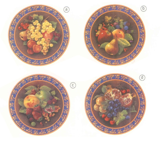 4 Pcs X 19 Cm. Ceramic Decals. Pattern 70135A/2 Scenes Abcd | Etsy