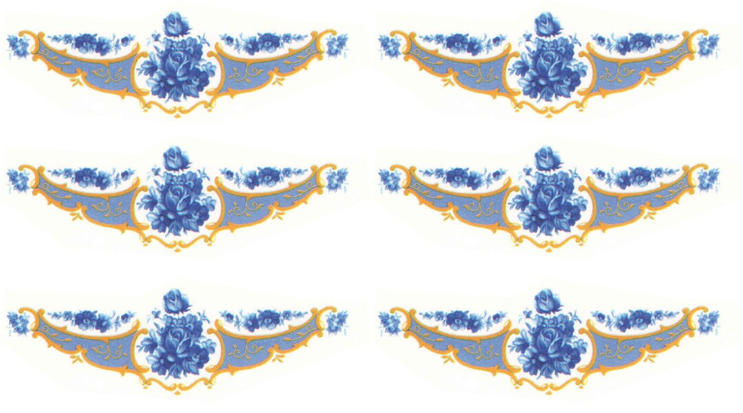 6 Pcs X 13,5 Cm. Ceramic Decals. Pattern 70142A/6 Scenes C - Etsy