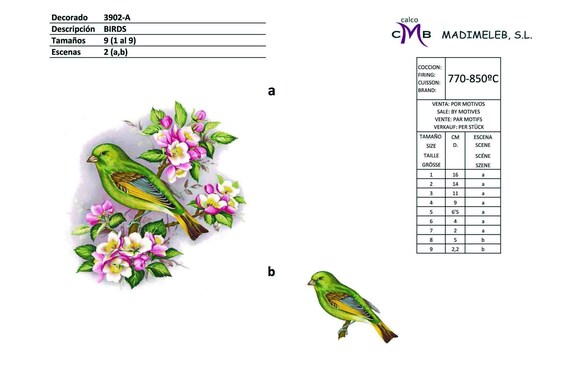 Pattern 3902A4 scenes a. Ceramic decals 8 pcs x 9 cm Sculpting ...