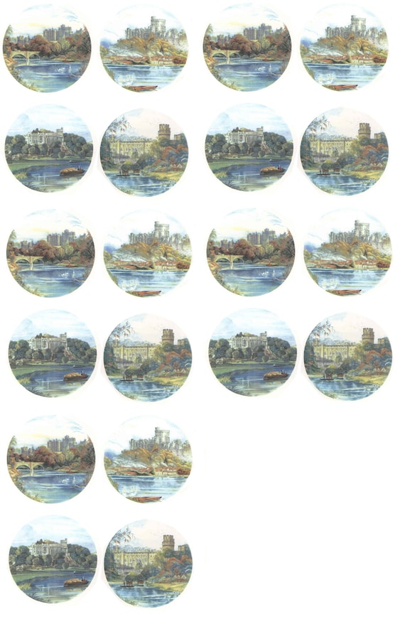 20 Pcs X 35cm. Ceramic Decals. Pattern 70105A/8 Scenes Abcd | Etsy