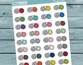 Contact lens sticker | Etsy
