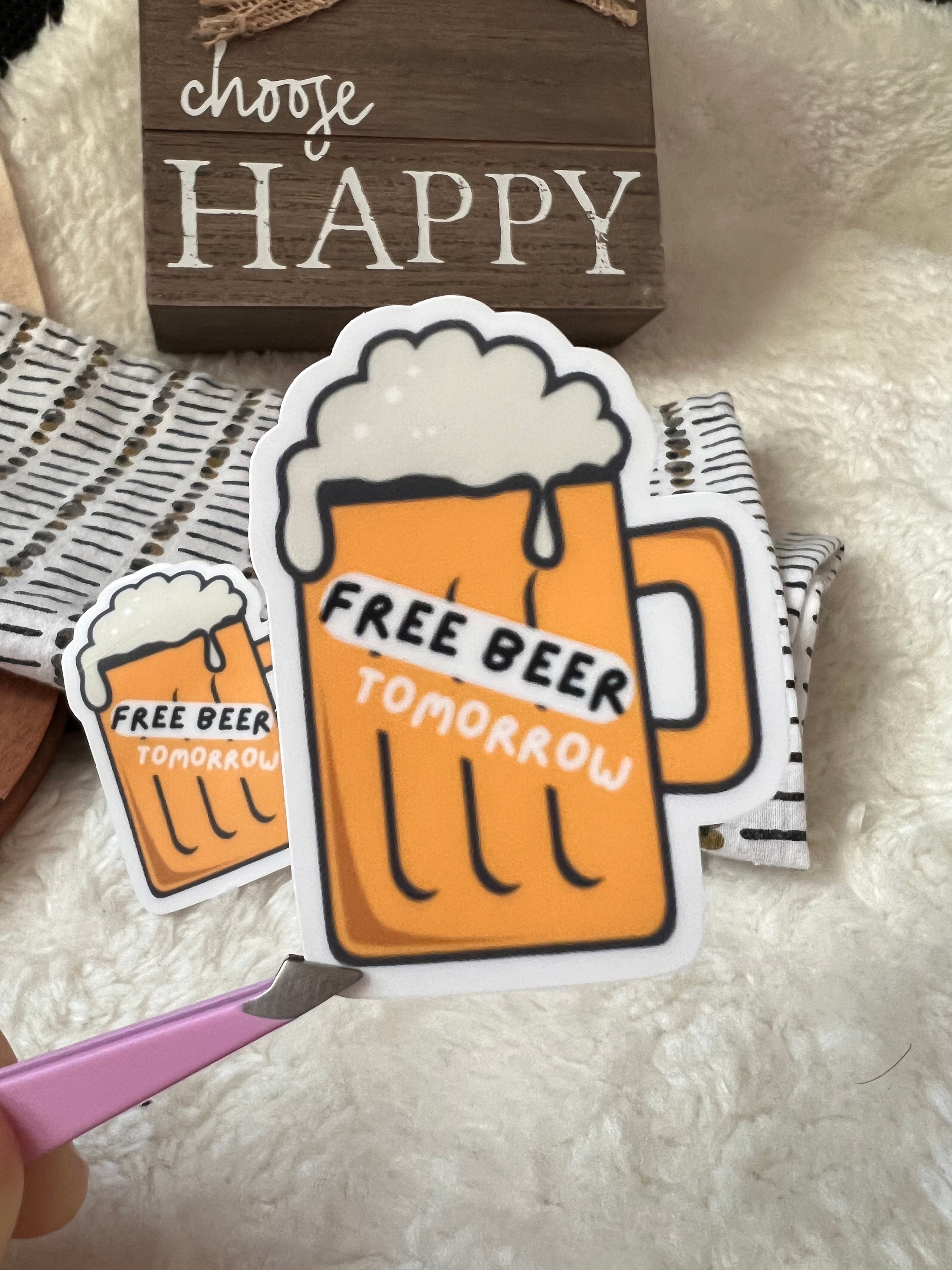 Free Beer Tomorrow, Stickers & Decals - Etsy