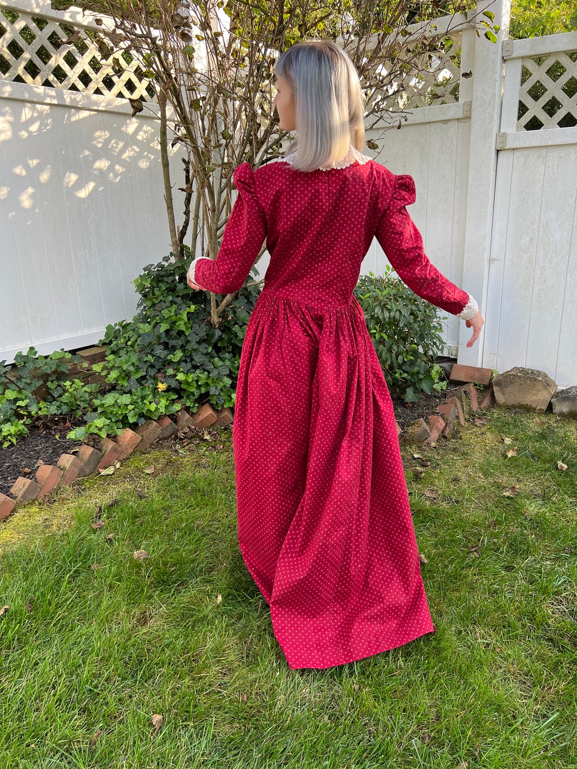 19th Century Victorian Antique Turkey Red Calico Leg O Mutton Sleeve ...