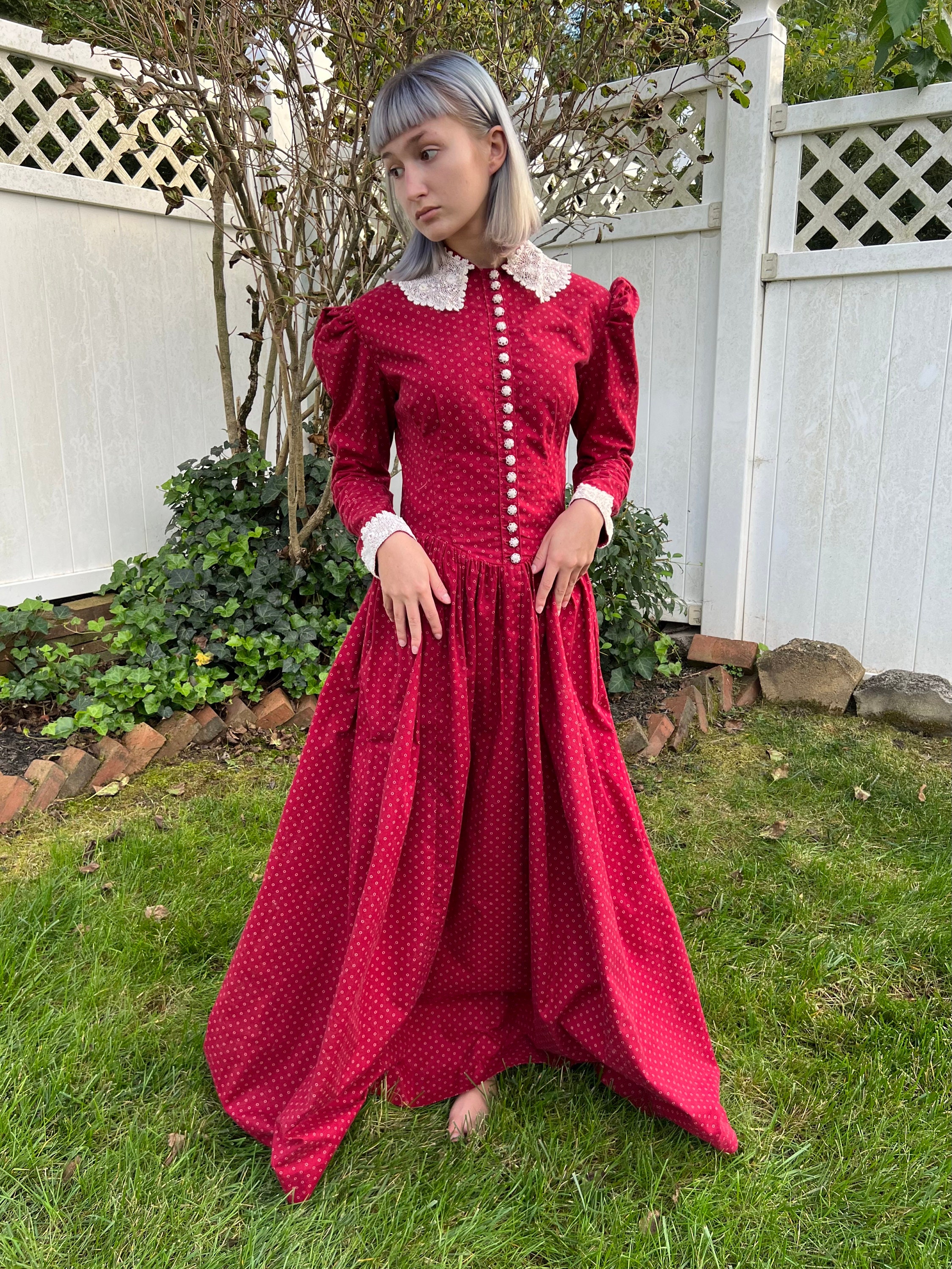 19th Century Victorian Antique Turkey Red Calico Leg O Mutton Sleeve ...