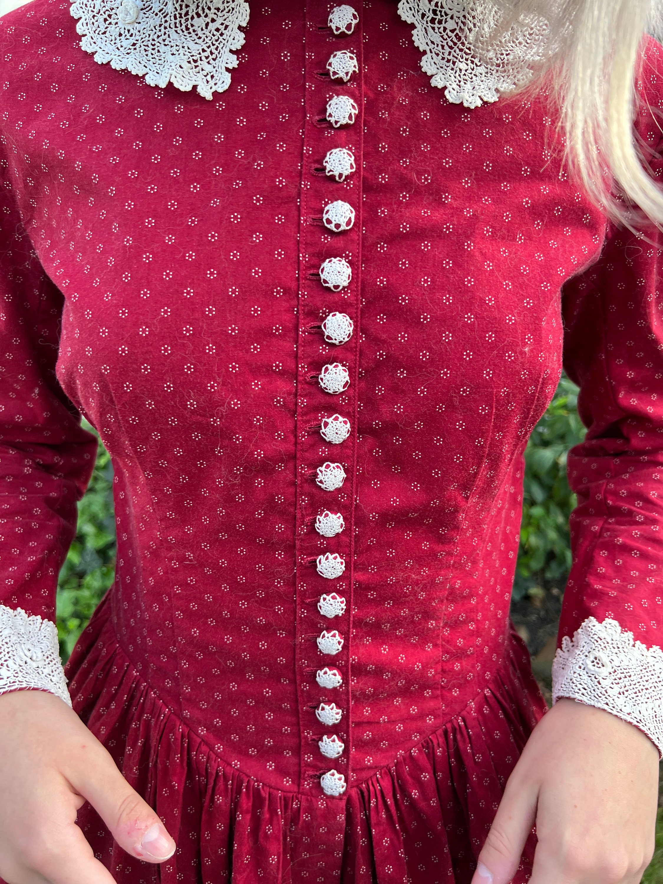 19th Century Victorian Antique Turkey Red Calico Leg O Mutton Sleeve ...